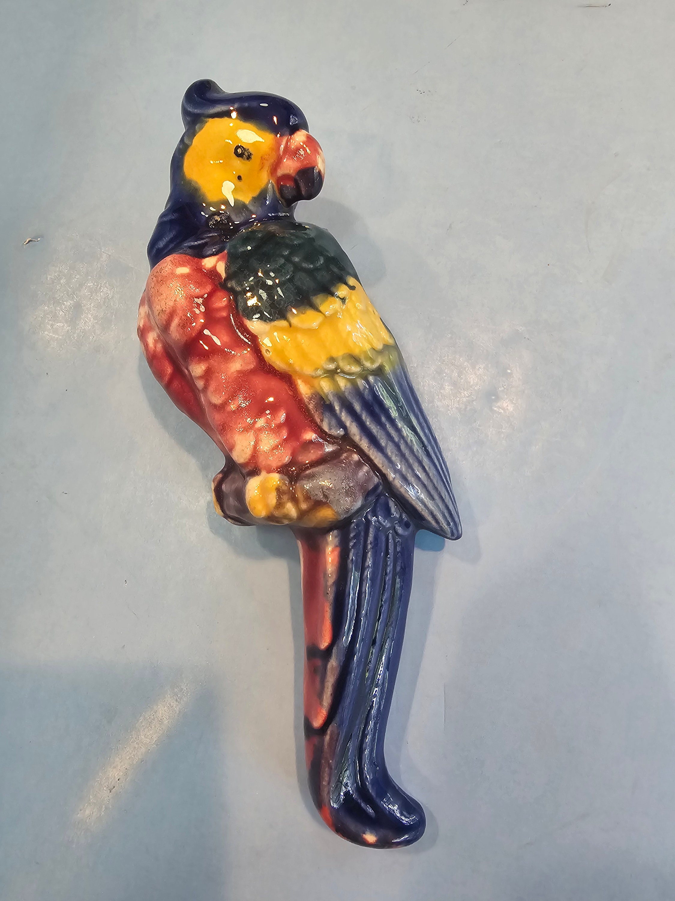 Vintage Pottery Parrot Wall Pocket - Etsy