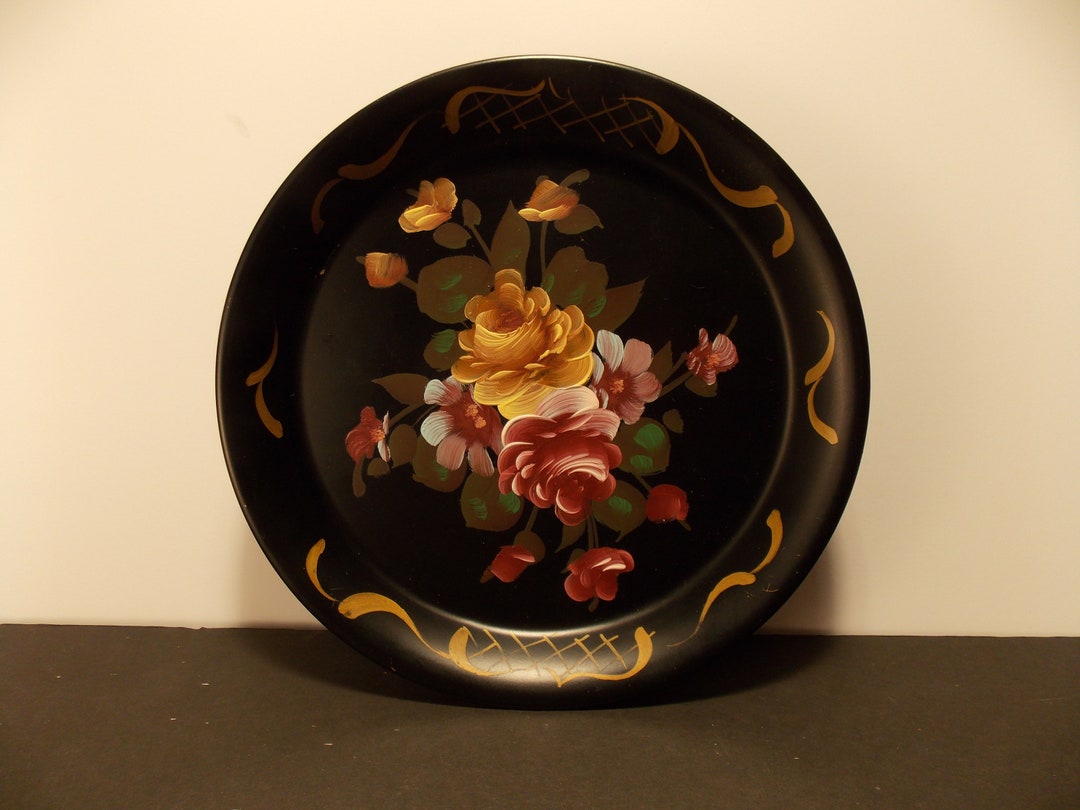 Toleware Wall Pocket Toleware Tray Hand Painted - Etsy