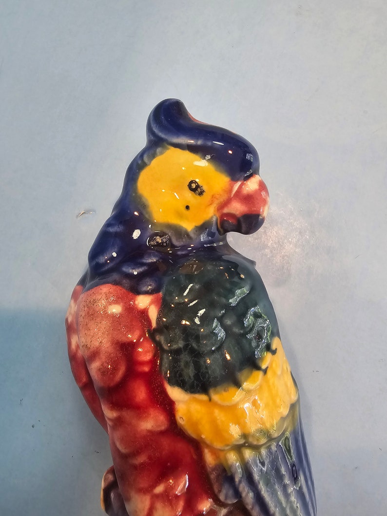 Vintage Pottery Parrot Wall Pocket - Etsy
