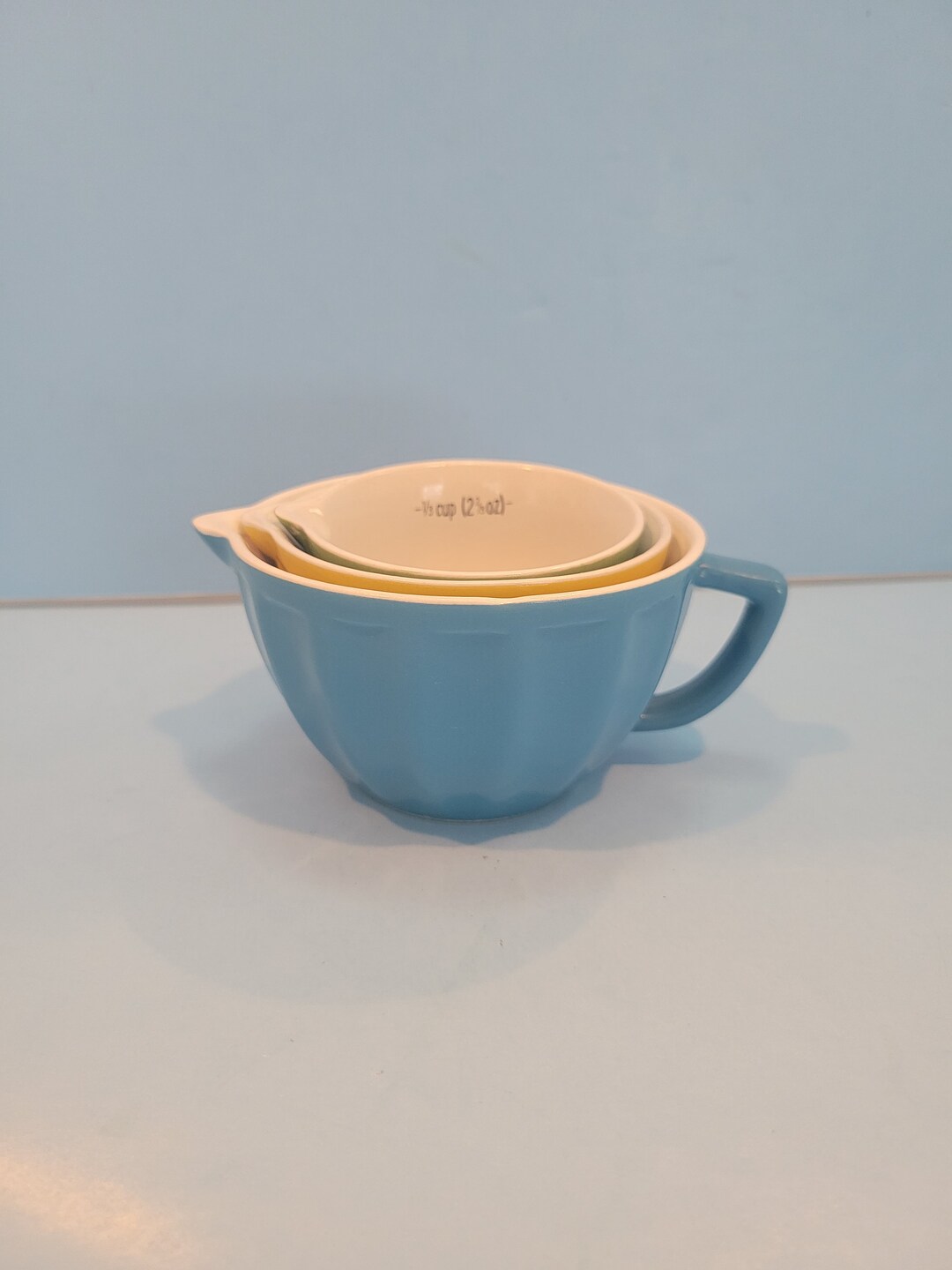 Vintage Pottery Nesting Measuring Cups - Etsy