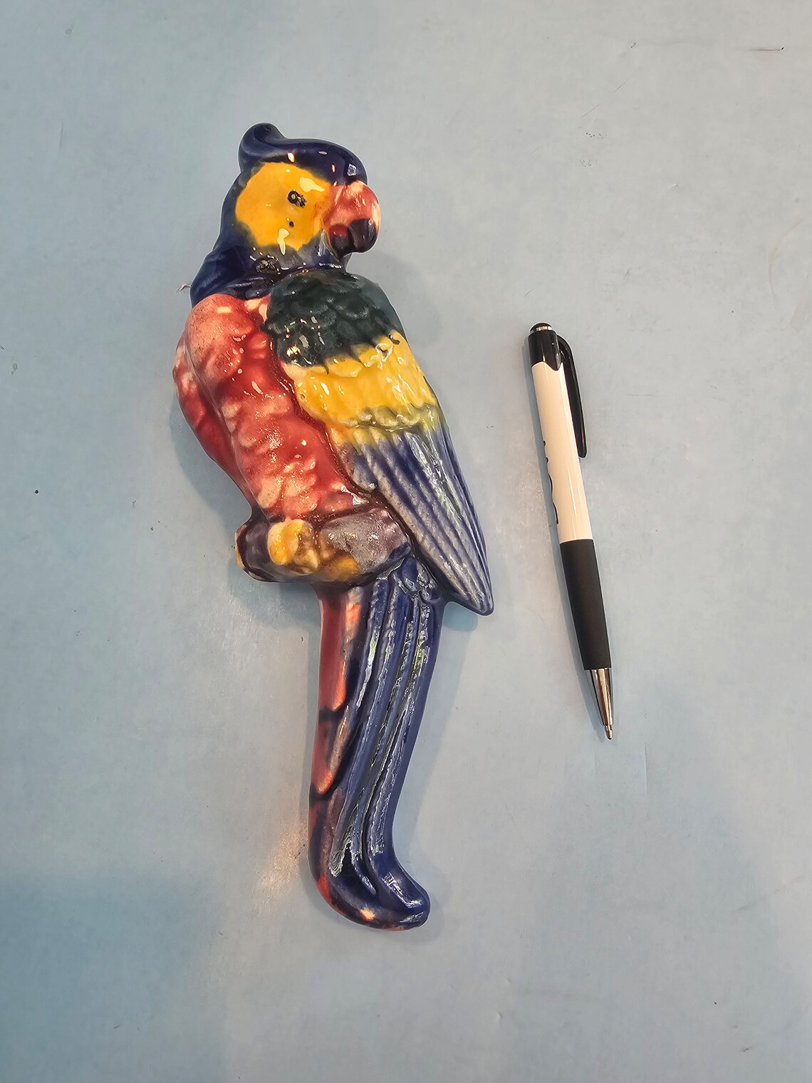 Vintage Pottery Parrot Wall Pocket - Etsy