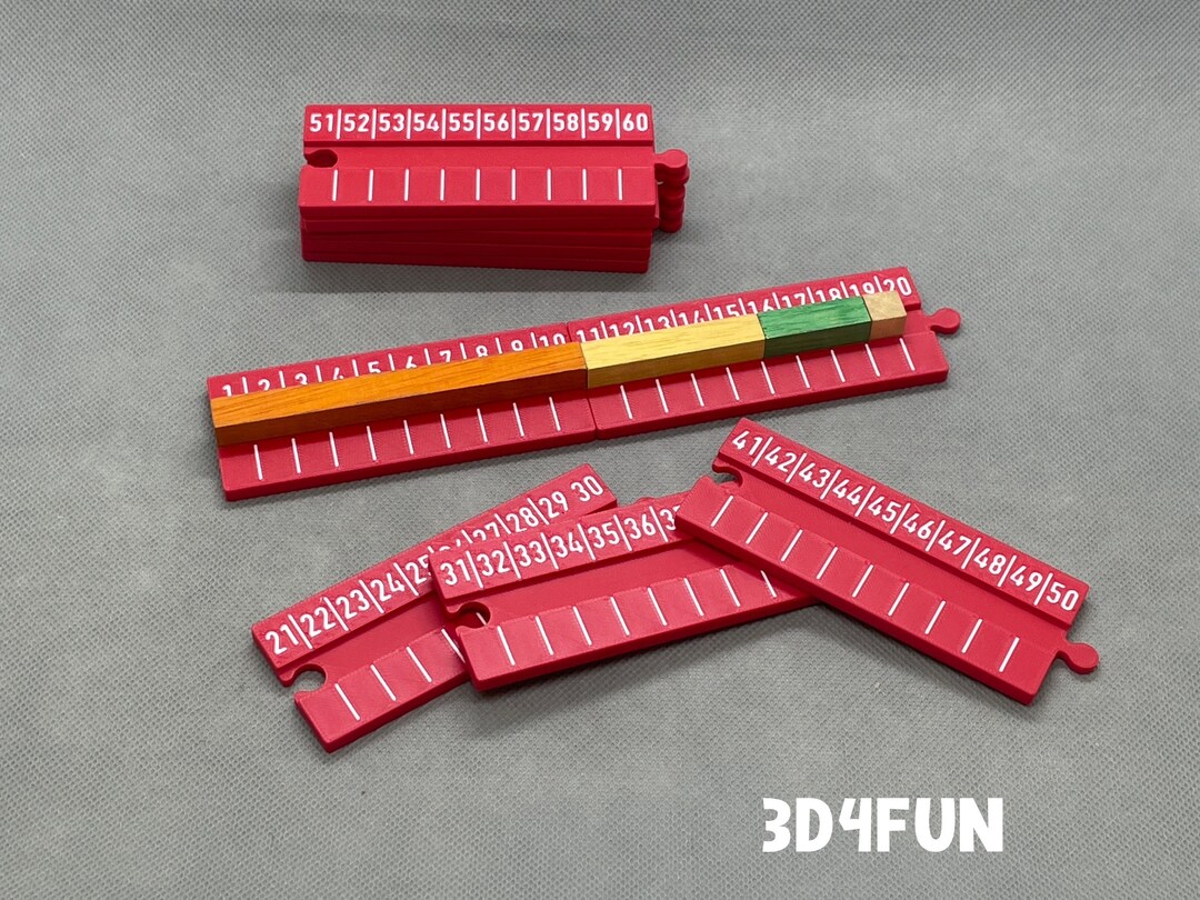 Number Tracks (for Use With Cuisenaire Rods) - Etsy Australia