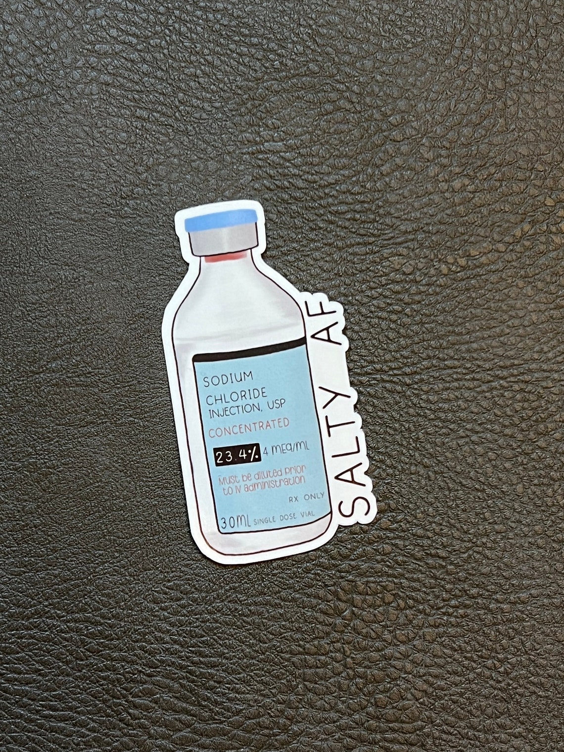 Salty AF Sodium Vial Funny ICU Nurse Sticker - Etsy