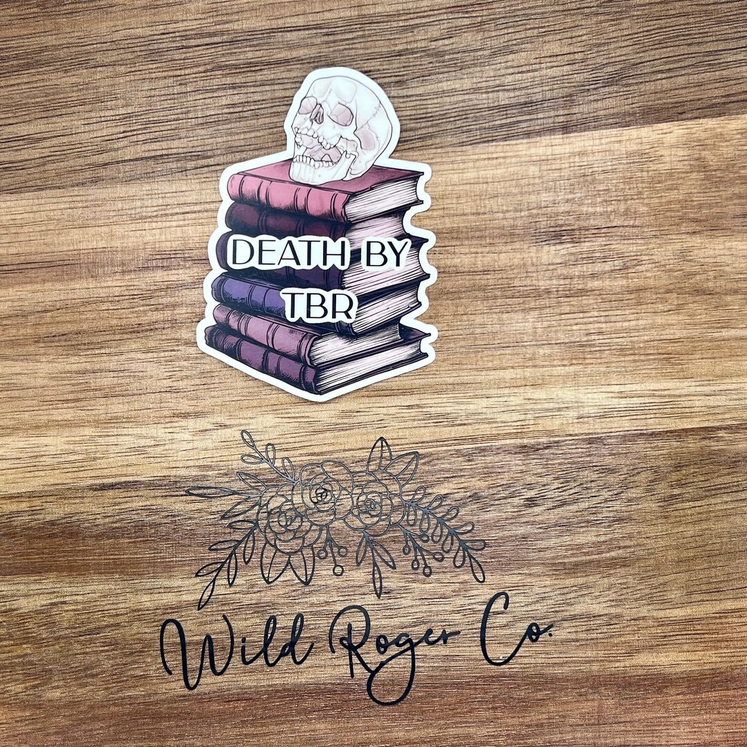 Death by TBR Cute Book Sticker Waterproof Kindle Sticker - Etsy