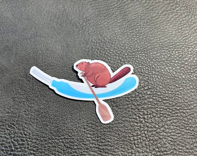 Beaver on a Cooter Canoe Waterproof Sticker Funny Nurse Sticker - Etsy