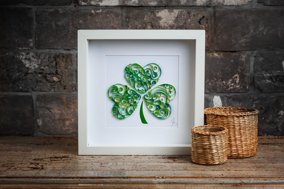 Shamrock Paper Quilling Art | Etsy