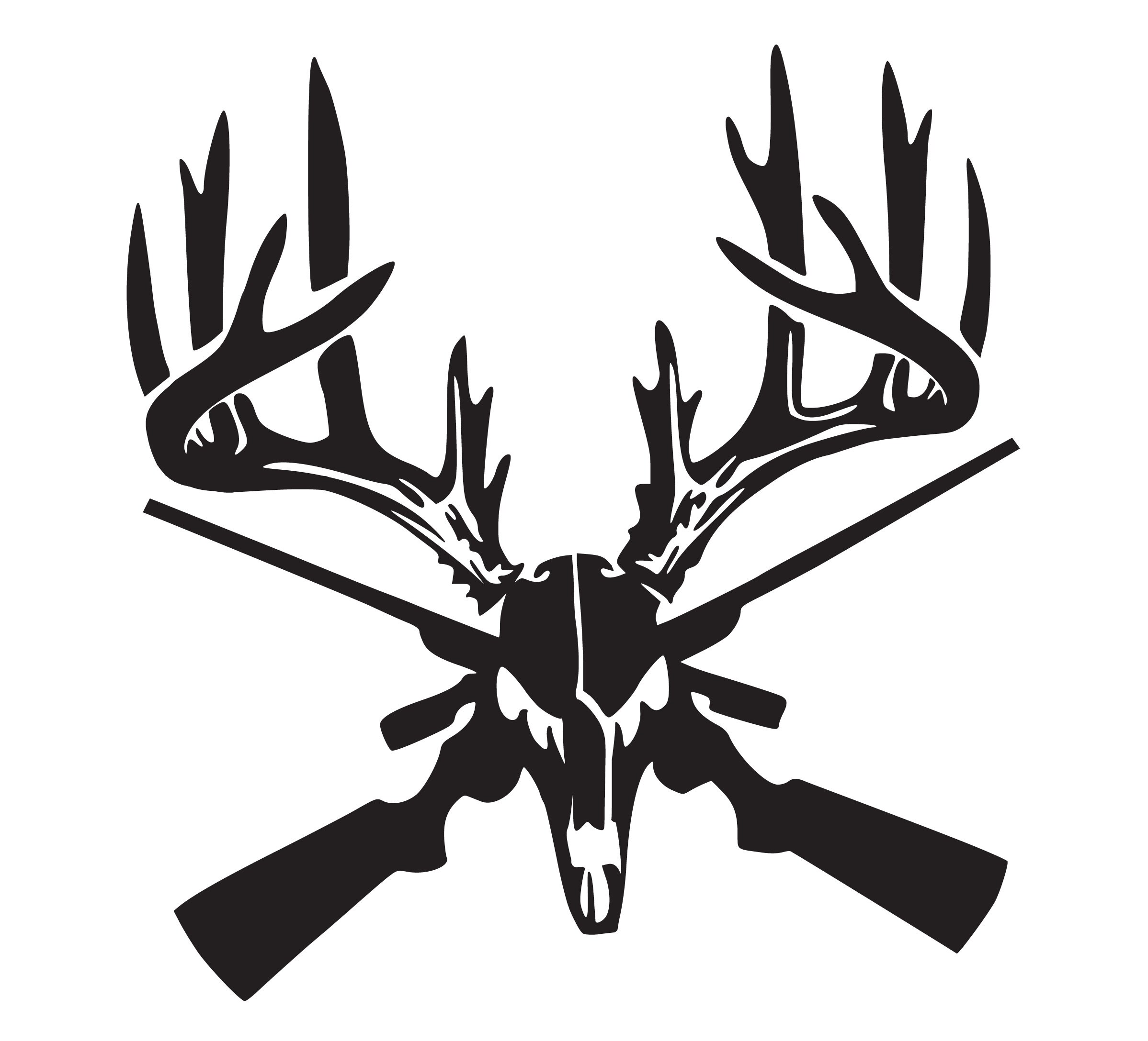 Deer Head and Rifles Instant Download SVG PNG EPS Dxf Jpg | Etsy