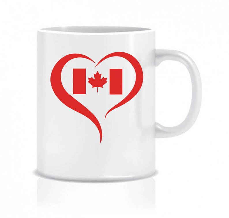 Canadian flag canada flag open heart Instant Download SVG | Etsy