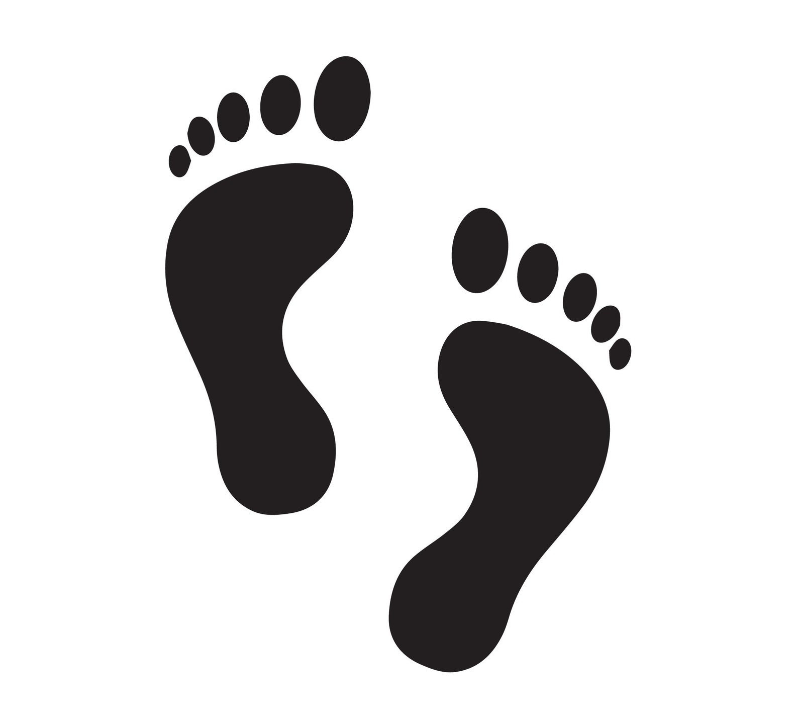 Footprints 10 Instant Downloads 2-SVG 2-PNG 2-EPS 2-dxf | Etsy