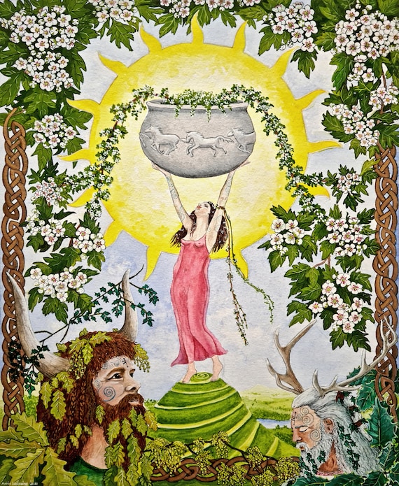 wholesale supplies Beltane original watercolour painting