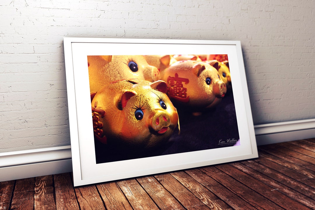 Instant Digital Download, Chinese Lucky Golden Piggy Banks, Printable ...