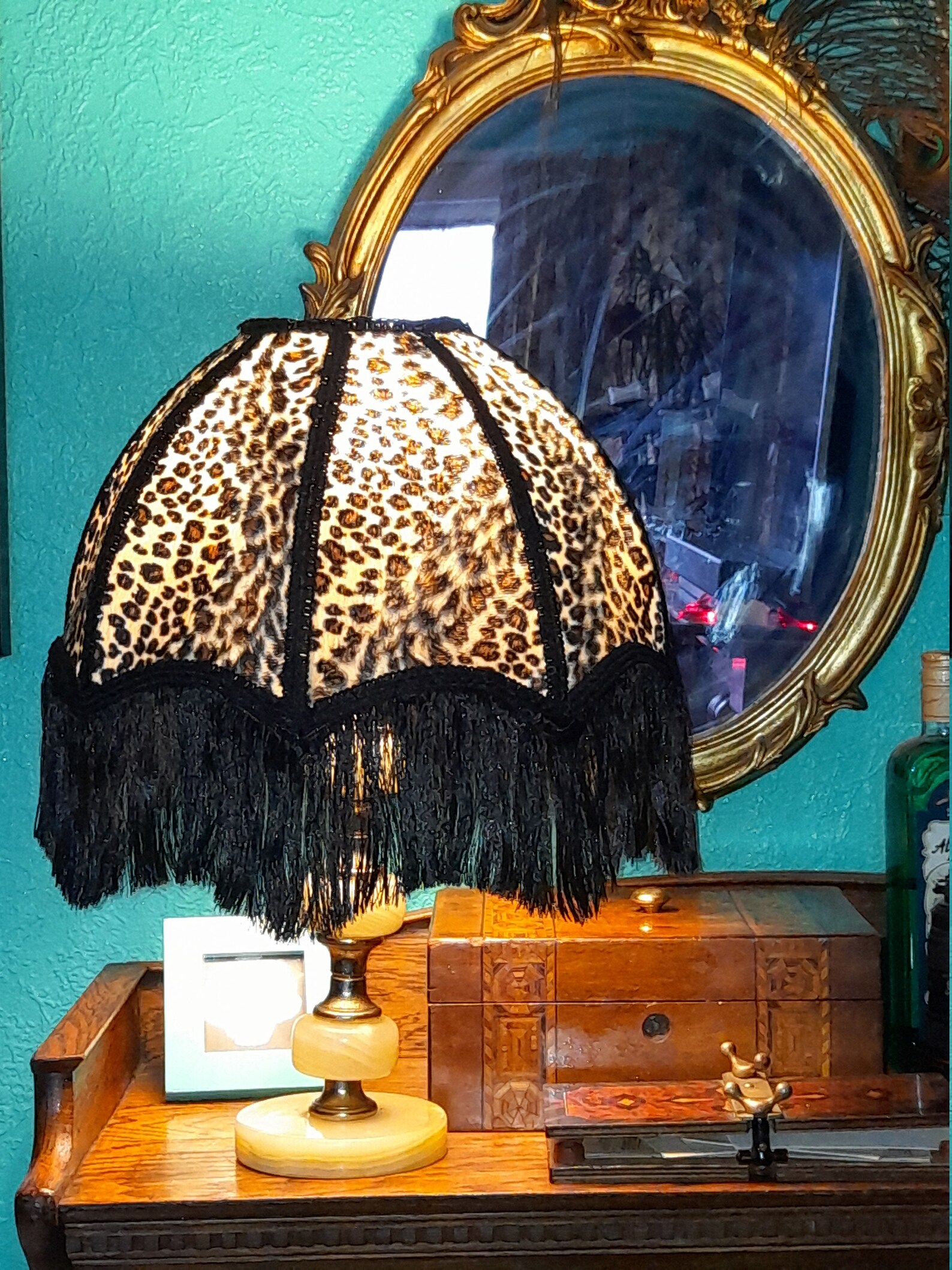 Leopard Velvet Lampshade - Etsy