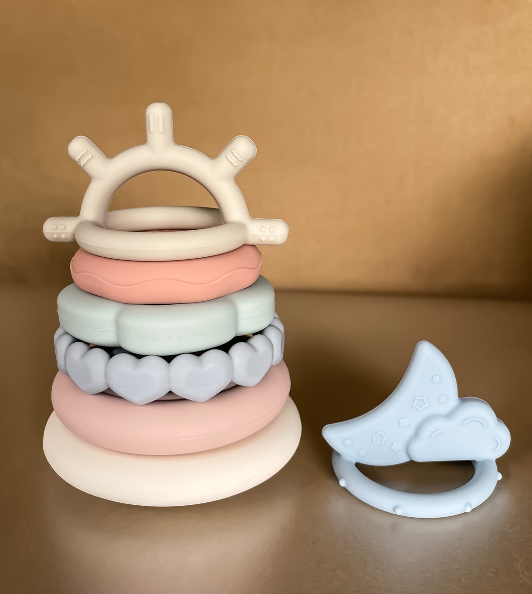 Soft Teething Toy Educational Stacking Ring Toys for Babies - Etsy UK
