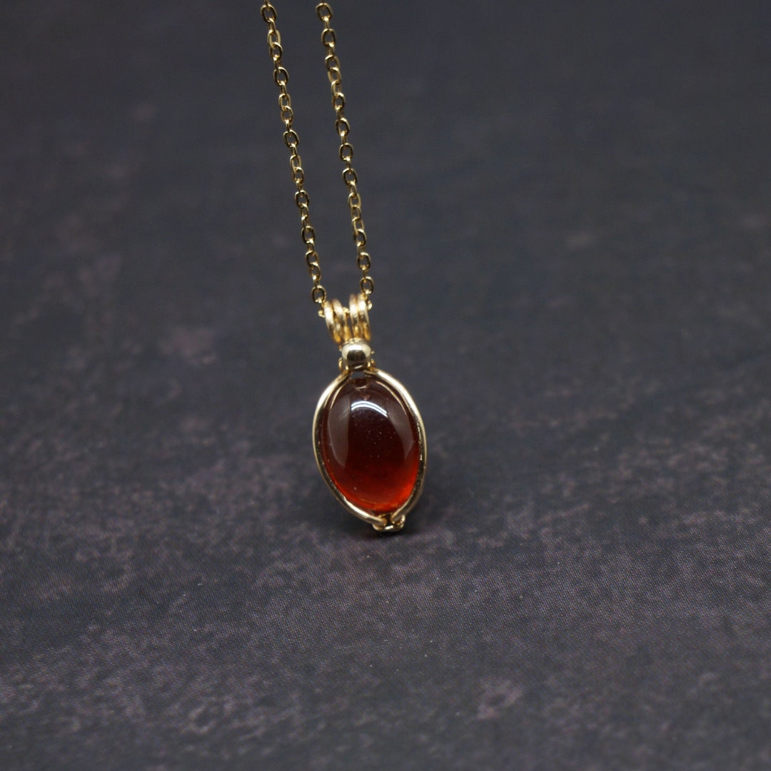 Simple Garnet Pendant for Everyday Small Garnet Necklace for Christmas ...