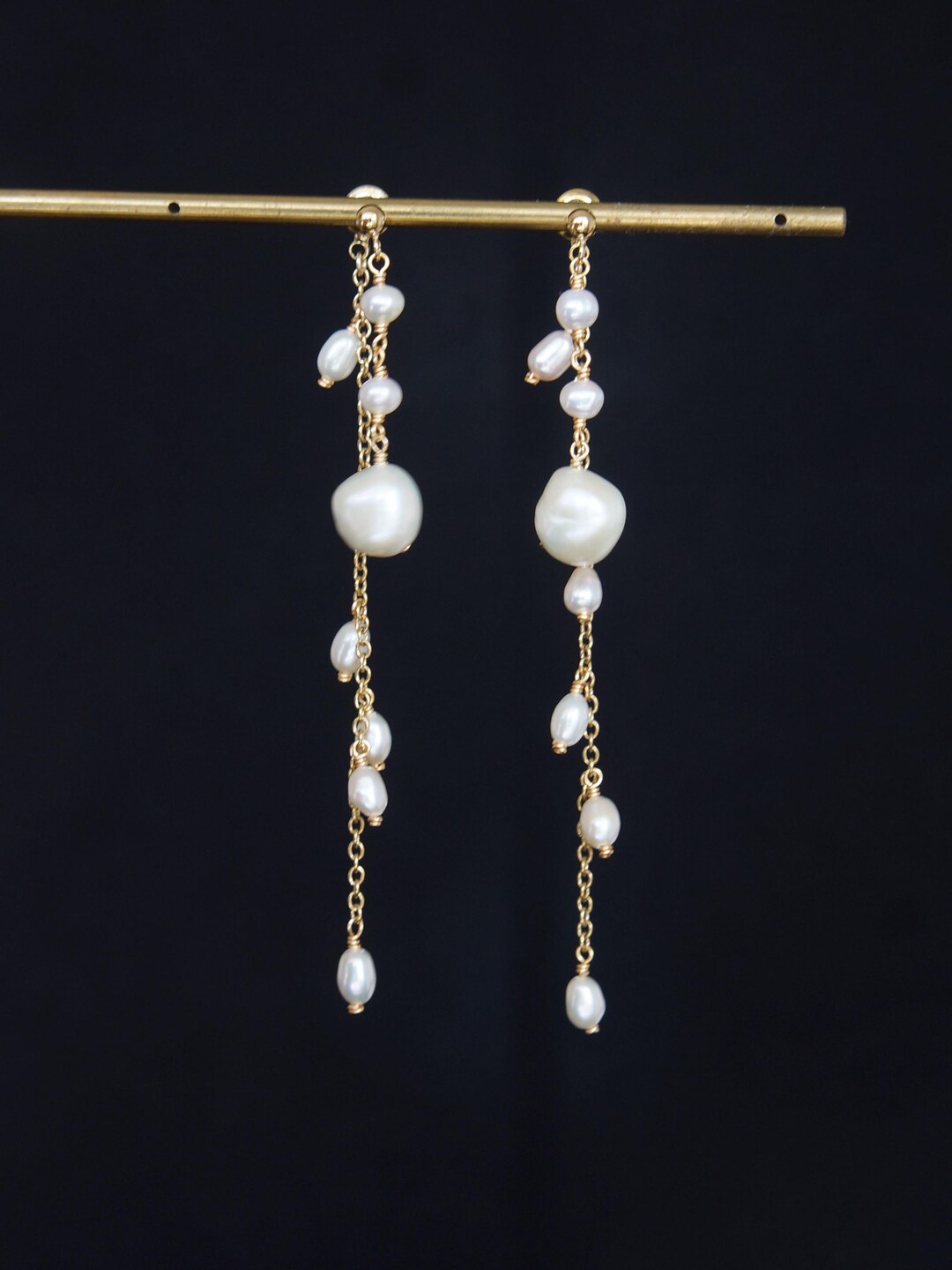 Real Pearl Ear Jacket Sutd for Birthday Gift Front Back Pearl Earrings ...