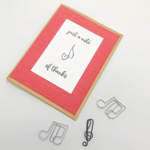 Music Thank You Card Thank You Card for Music Teacher Music - Etsy