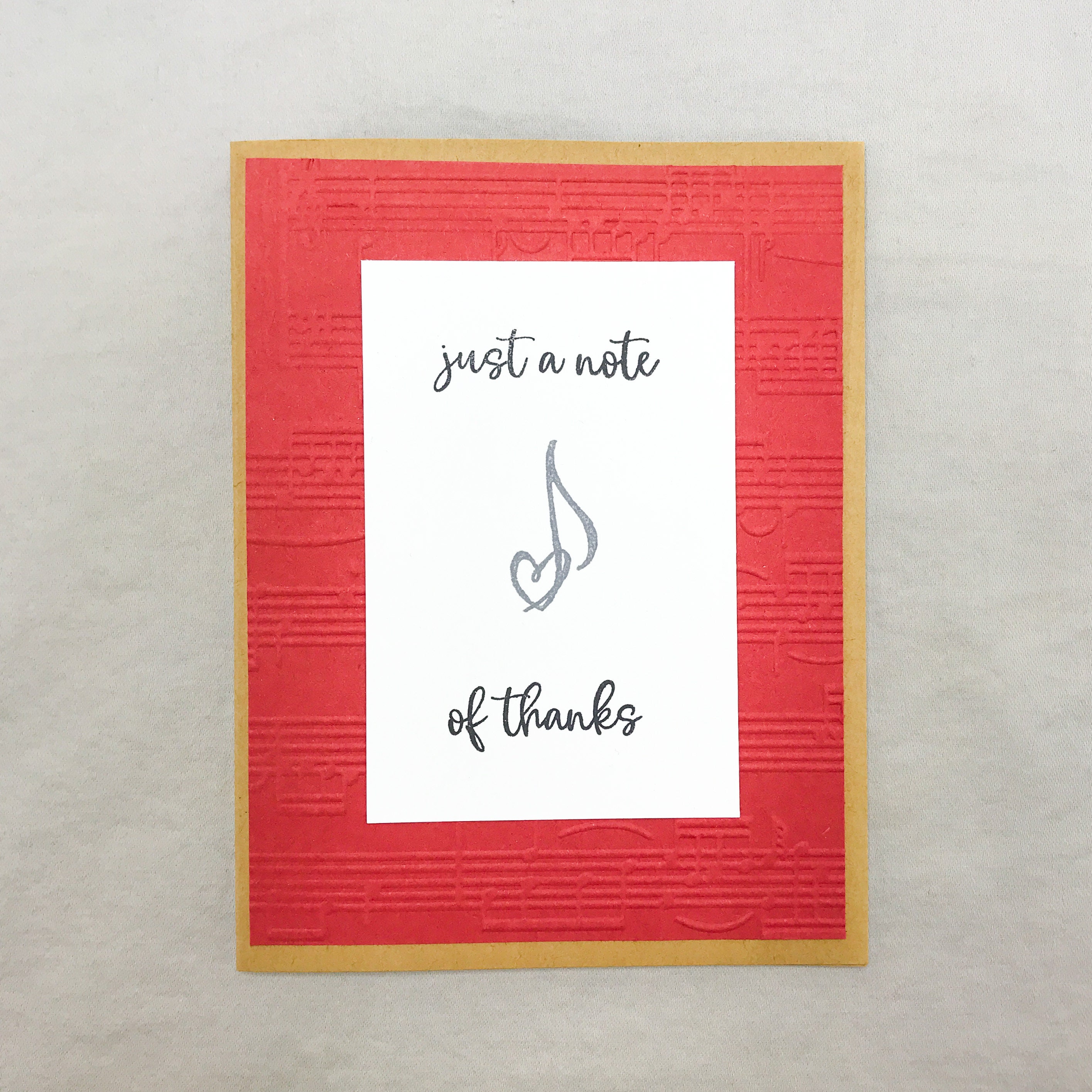 Music Thank You Card, Thank You Card for Music Teacher, Music Note ...