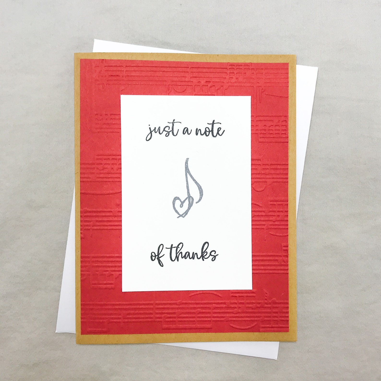 Music Thank You Card, Thank You Card for Music Teacher, Music Note ...