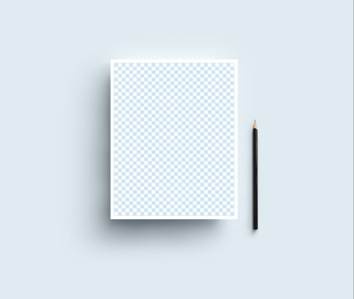 Printable Checker Square Grid Graph 8.5x11 Letter Sized | Etsy