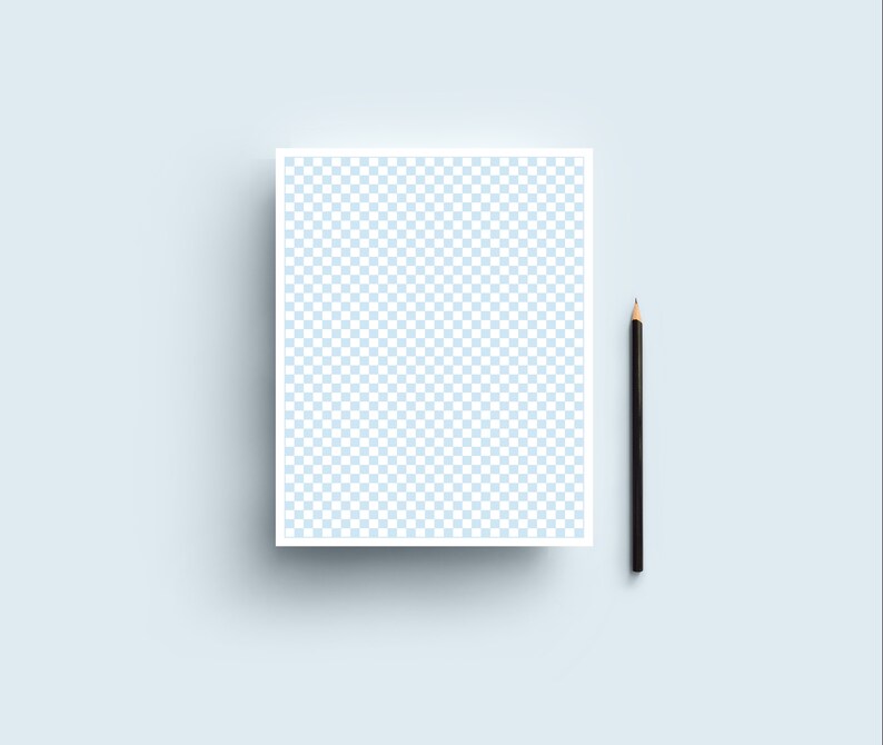 Printable Checker Square Grid Graph 8.5x11 Letter Sized Digital Paper ...