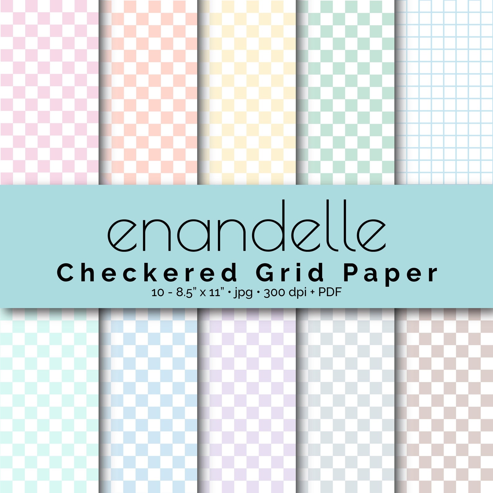 Printable Checker Square Grid Graph 8.5x11 Letter Sized - Etsy