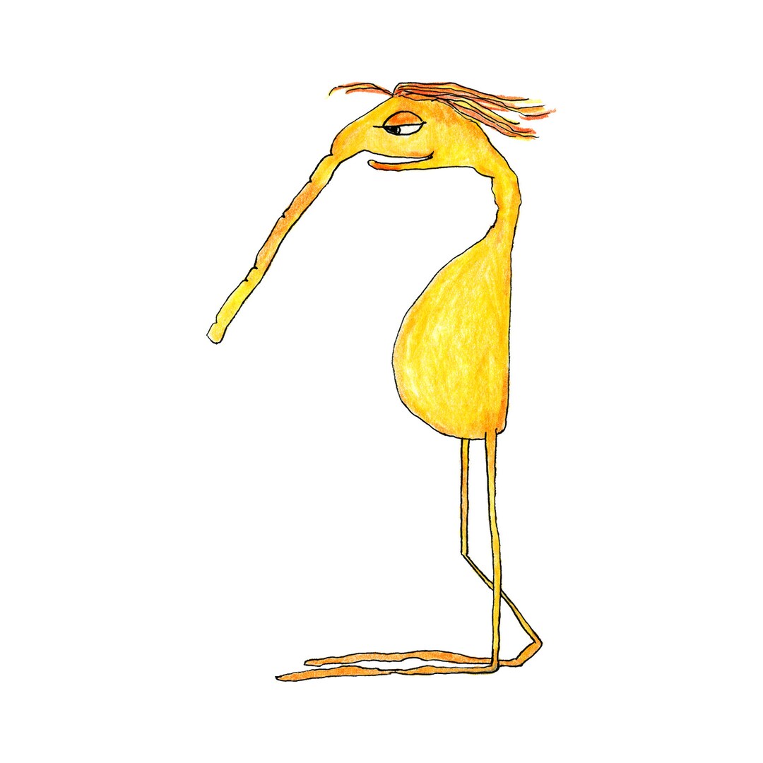 Original Birds Print. This Bird smokey is Great as a Children's Room ...