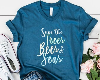 Help the Bees Shirt/t Shirt/tee, Save the Ocean, Eco Friendly Shirts ...