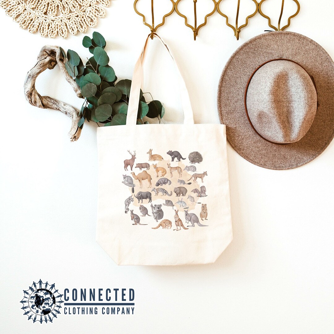 Animals of Australia Tote Conservation Graphic Bag Animal Lover Gift ...