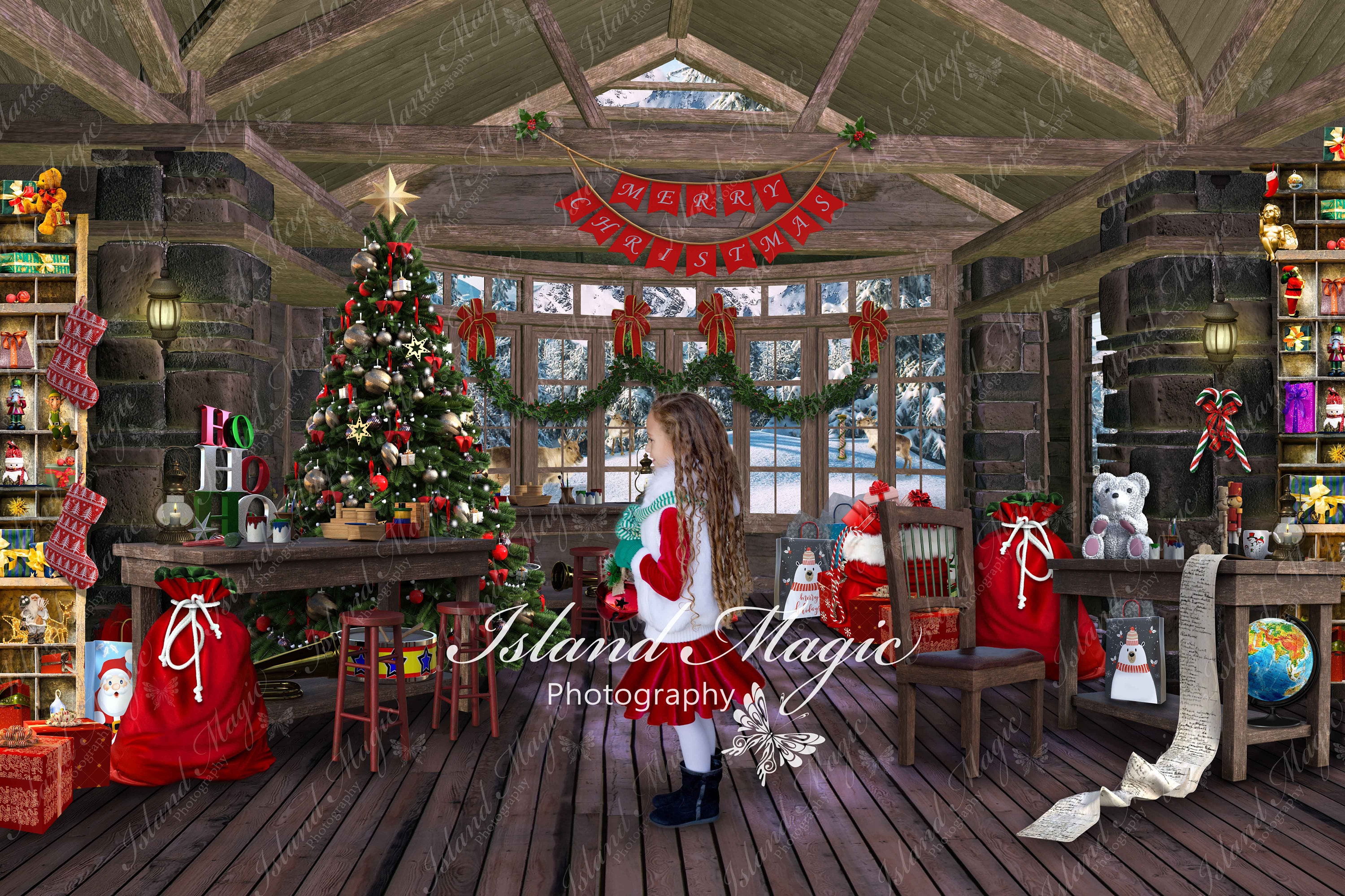 Island Christmas Background