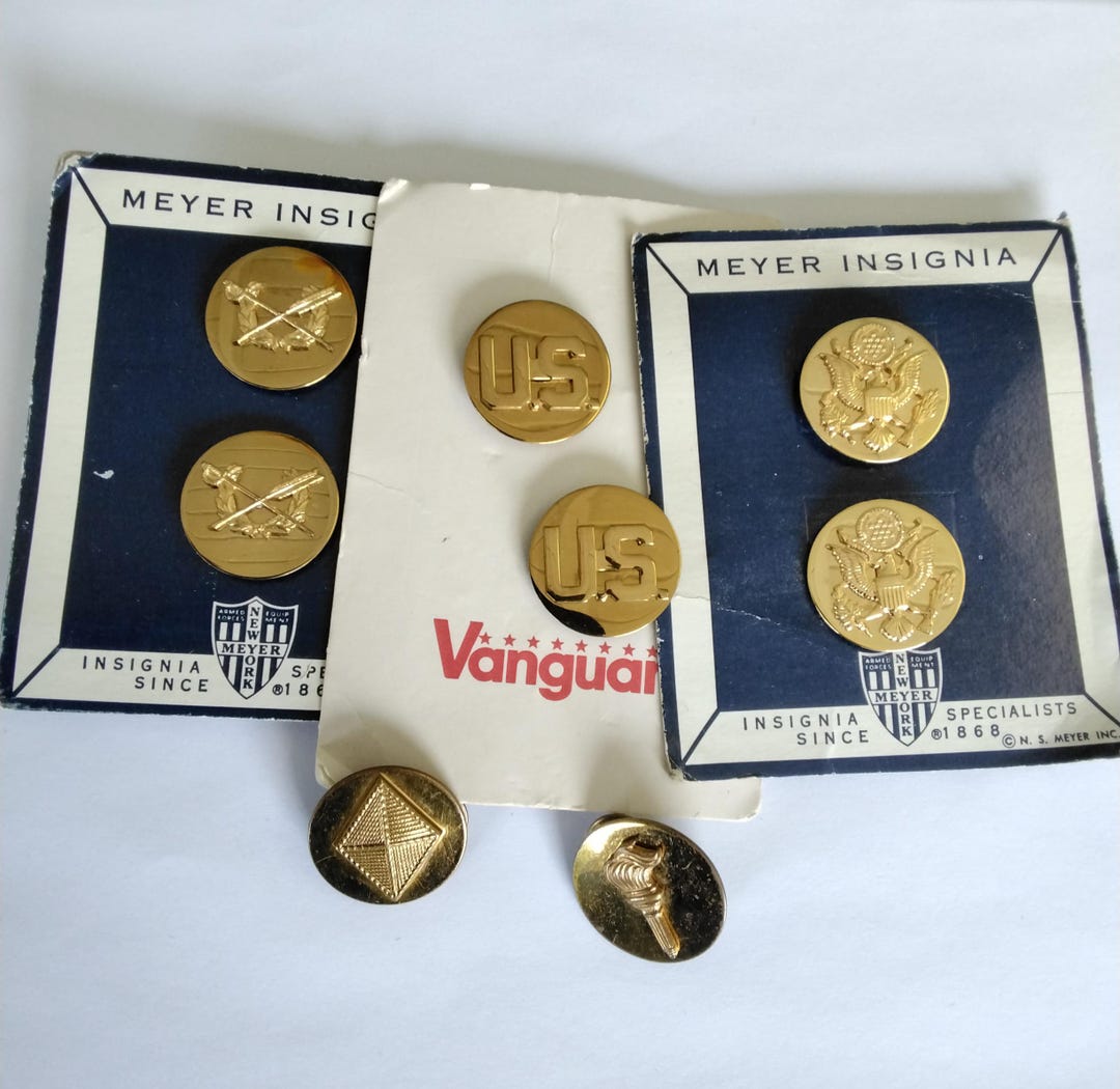 Vintage US Army Branch Insignia Lapel Pins: Judge Advocate, Finance ...