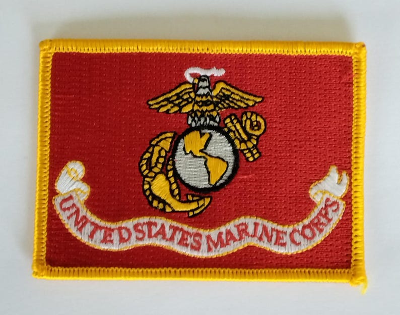Second Marine Division and United States Marine Corps Flag Patches Lot ...