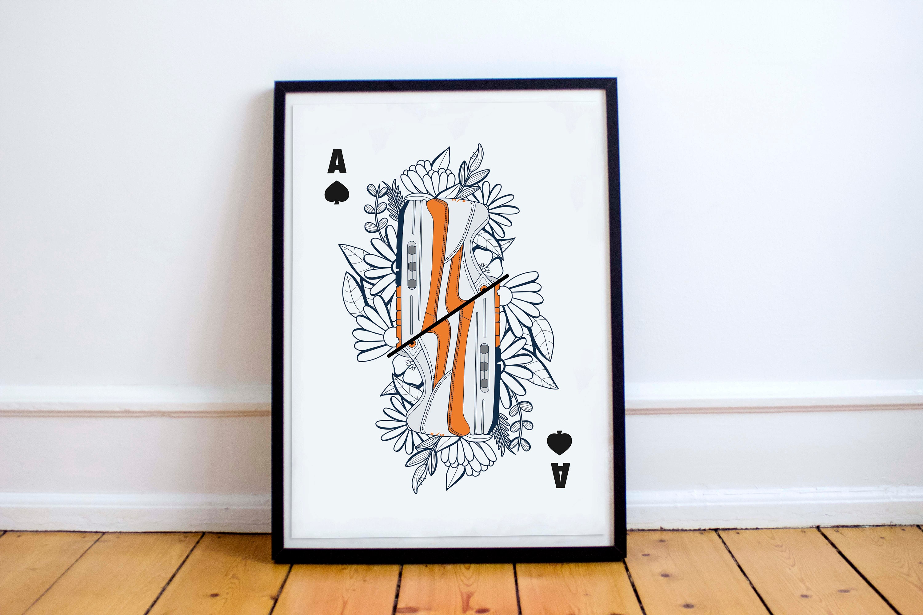 Poster Card of Spades, Card Game /digital Print Basketball/ Gift Idea ...