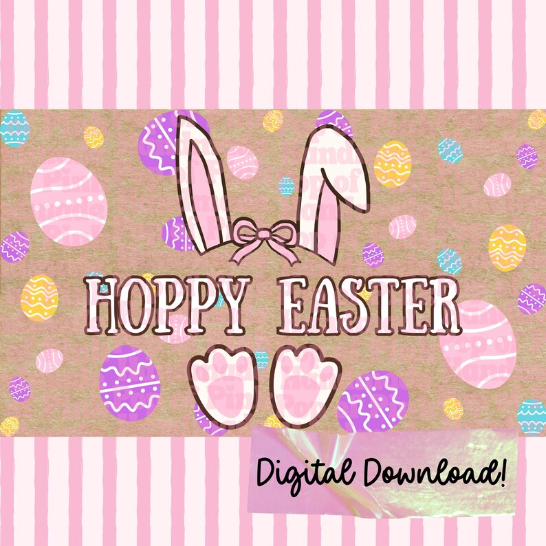 Hoppy Easter Banner Template | Editable Bunny Egg Hunt Design (digital ...