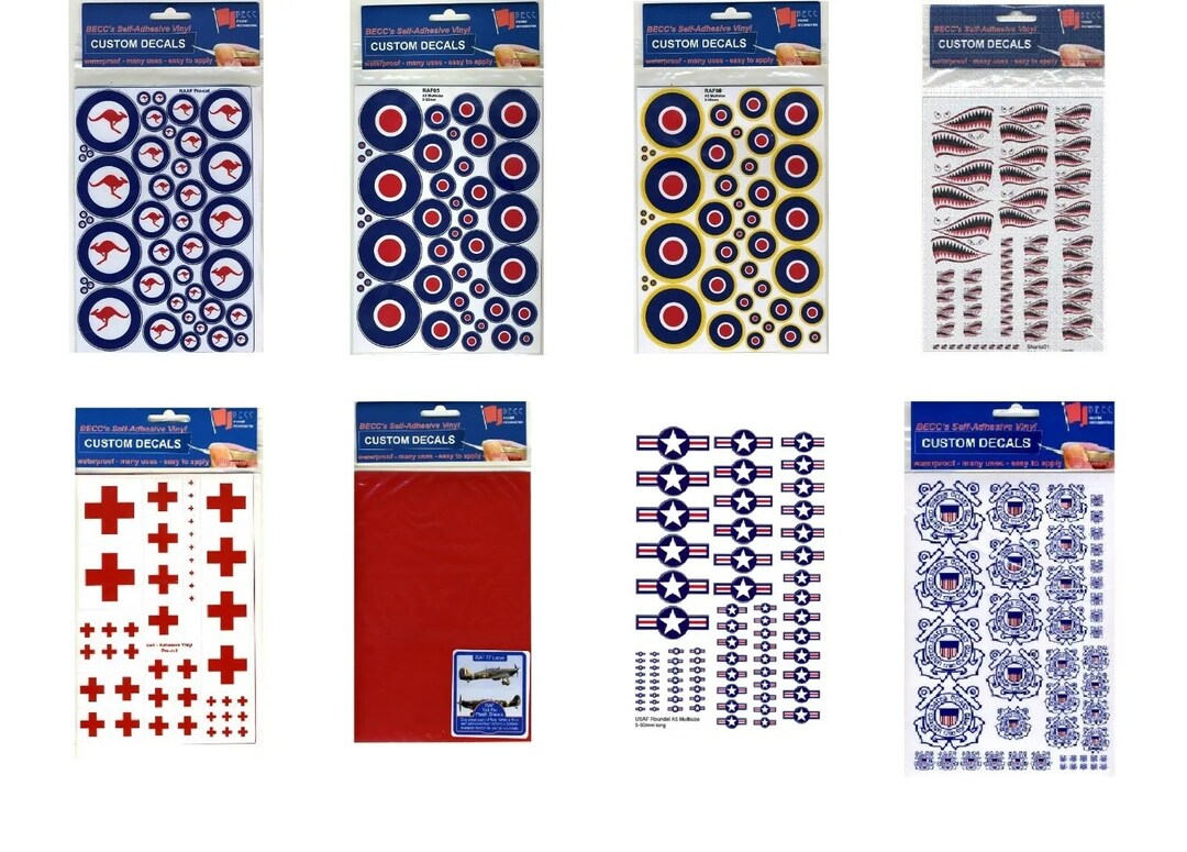 BECC Roundels & Military Markings Self Adhesive Vinyl Model Decals ...