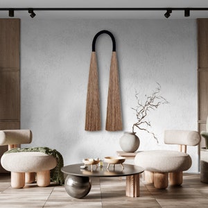 Tall Rustic Fiber Art Arch Jute Wall Hanging, Rope Arch Sculpture, Tall ...