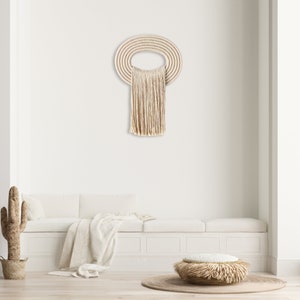 Large Rope Sculpture | Fiber Art Wall Hanging | the Crest in Ivory - Etsy