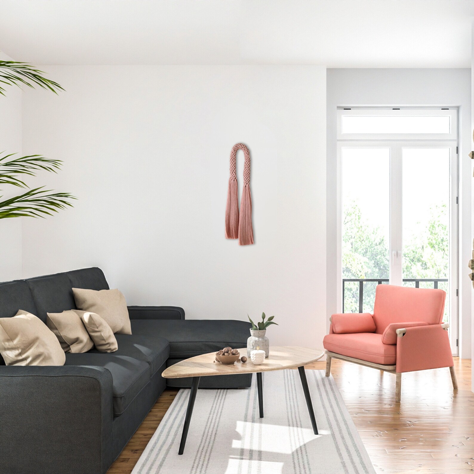 Macrame Wall Hanging Arch With Tassel, Fiber Art Sculpture, Bohemian ...