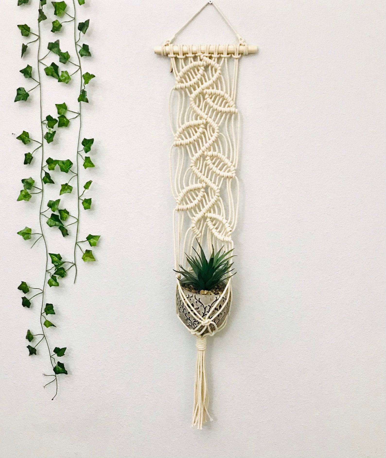 Modern Macrame Plant Hanger Macrame Wall Hanging Plant | Etsy UK