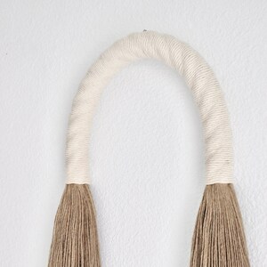 Large Rustic Fiber Art Arch Sculpture, Rope Arch - Jute Arch in Ivory ...