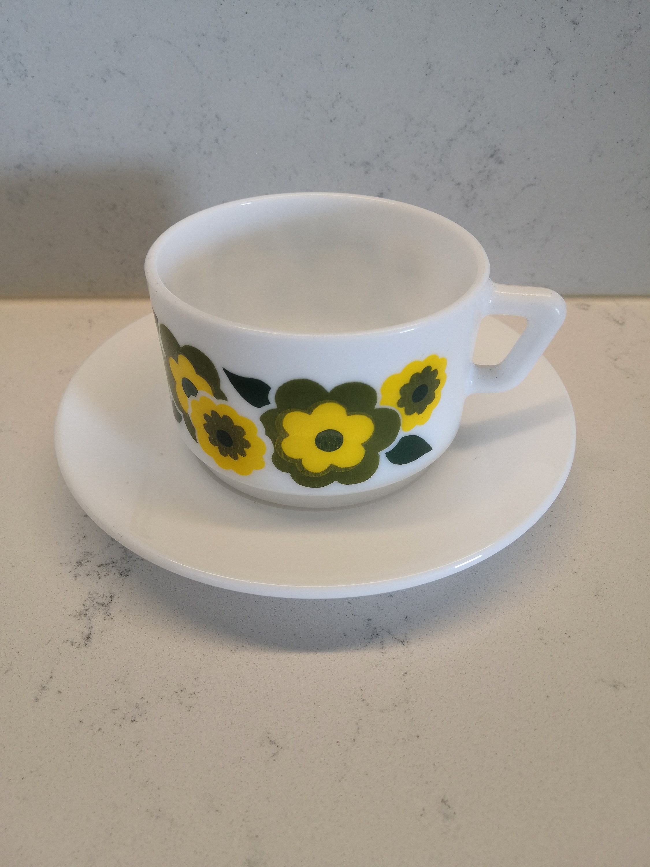 Arcopal Coffe Cup and Saucer - Etsy