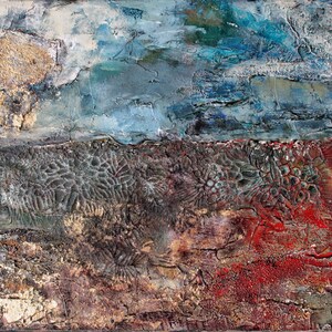 Abstract Landscape Painting , Small Wall Art, Abstract Painting , Heavy ...