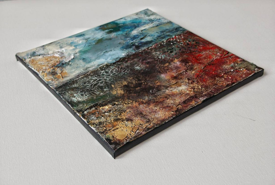 Abstract Landscape Painting , Small Wall Art, Abstract Painting , Heavy ...