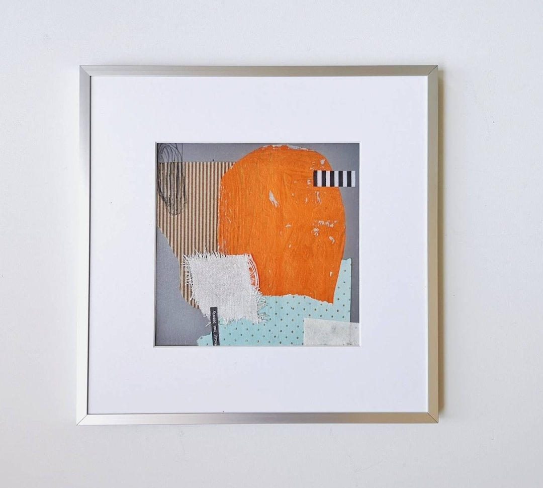 Abstract Framed Artwork , Contemporary Wall Art , Original Painting ...