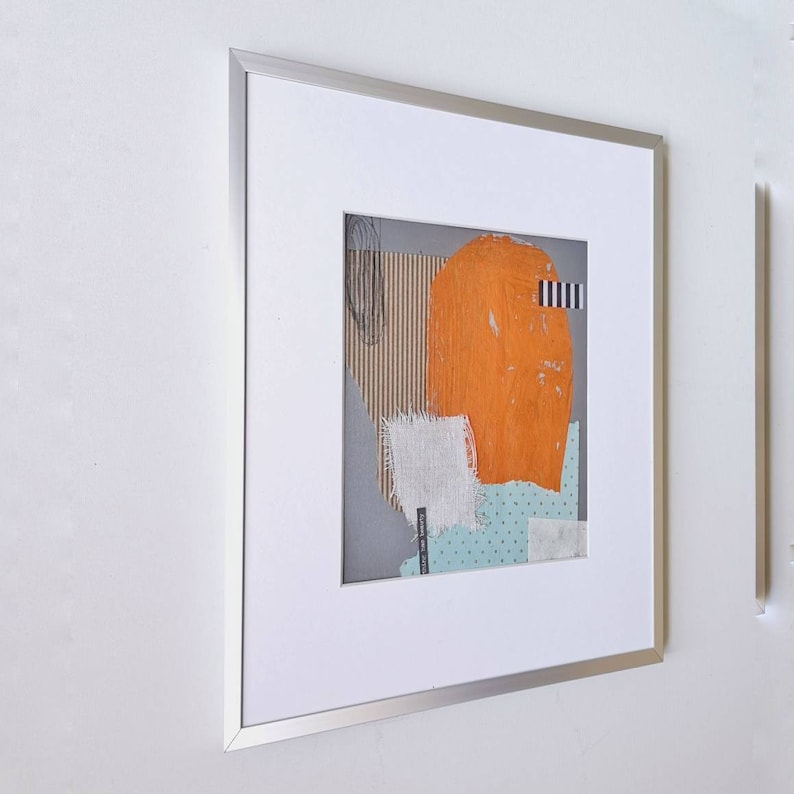 Abstract Framed Artwork Contemporary Wall Art Original | Etsy