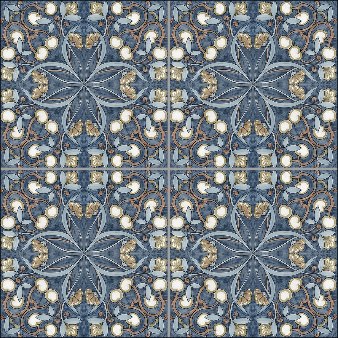 1767 -1 Amalfi Coast Blue - 8"x8" 6" X 6" or 4.25" X 4.25" Satin Finish ...