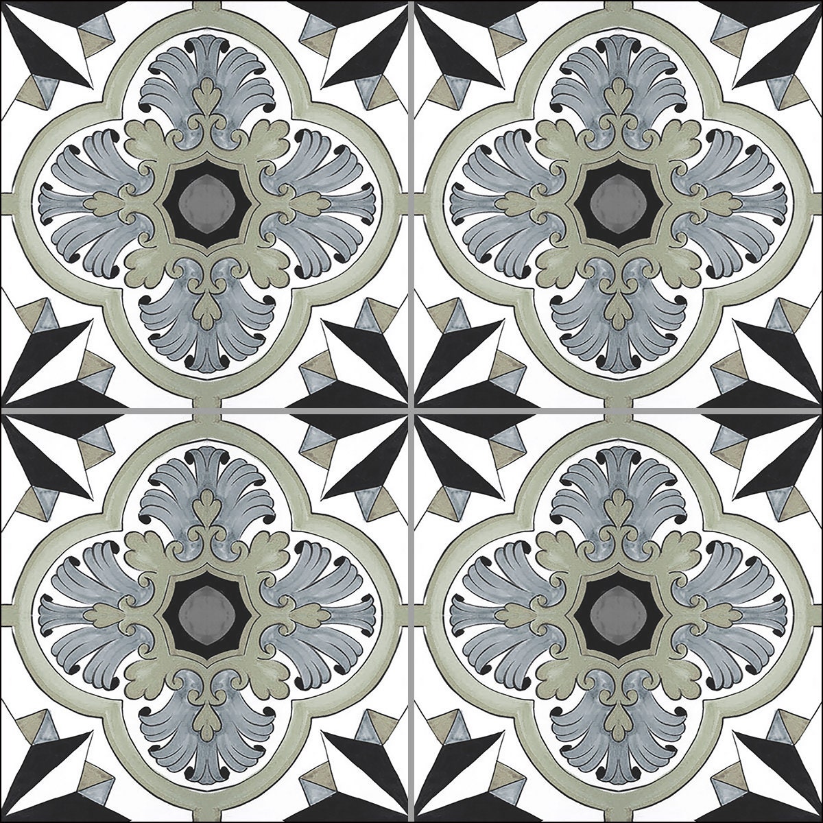 1772 Genoa - 8x8 6x6 4.25x4.25 - Satin Finish Bright White Tile ...