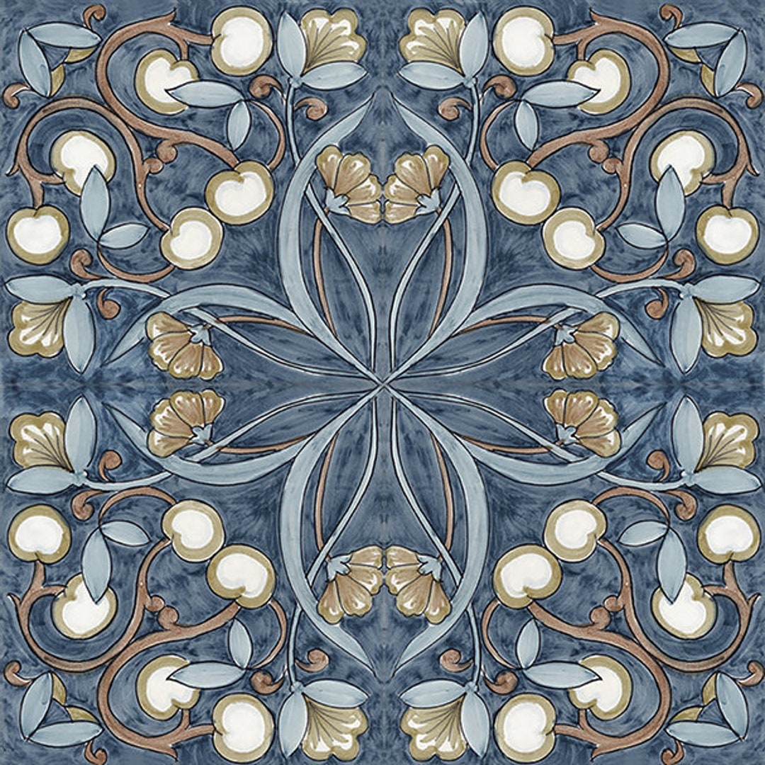 1767 -1 Amalfi Coast Blue - 8"x8" 6" X 6" or 4.25" X 4.25" Satin Finish ...