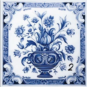 Deflt Blue Series 4 - 5 Different Delft Blue Vases on Satin Matte White ...