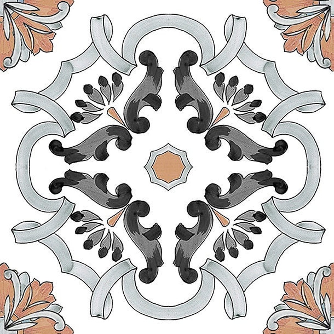 1780-4 Sorrento Clay - 8x8 6 X 6 - 4.25x 4.25 Size Tile. Satin Matte ...