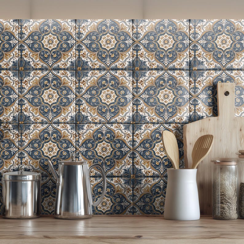 1887 - Royal Aurelia - Decorative Pattern Tile 8"x8" 6"x6" 4.25" X4.25 ...